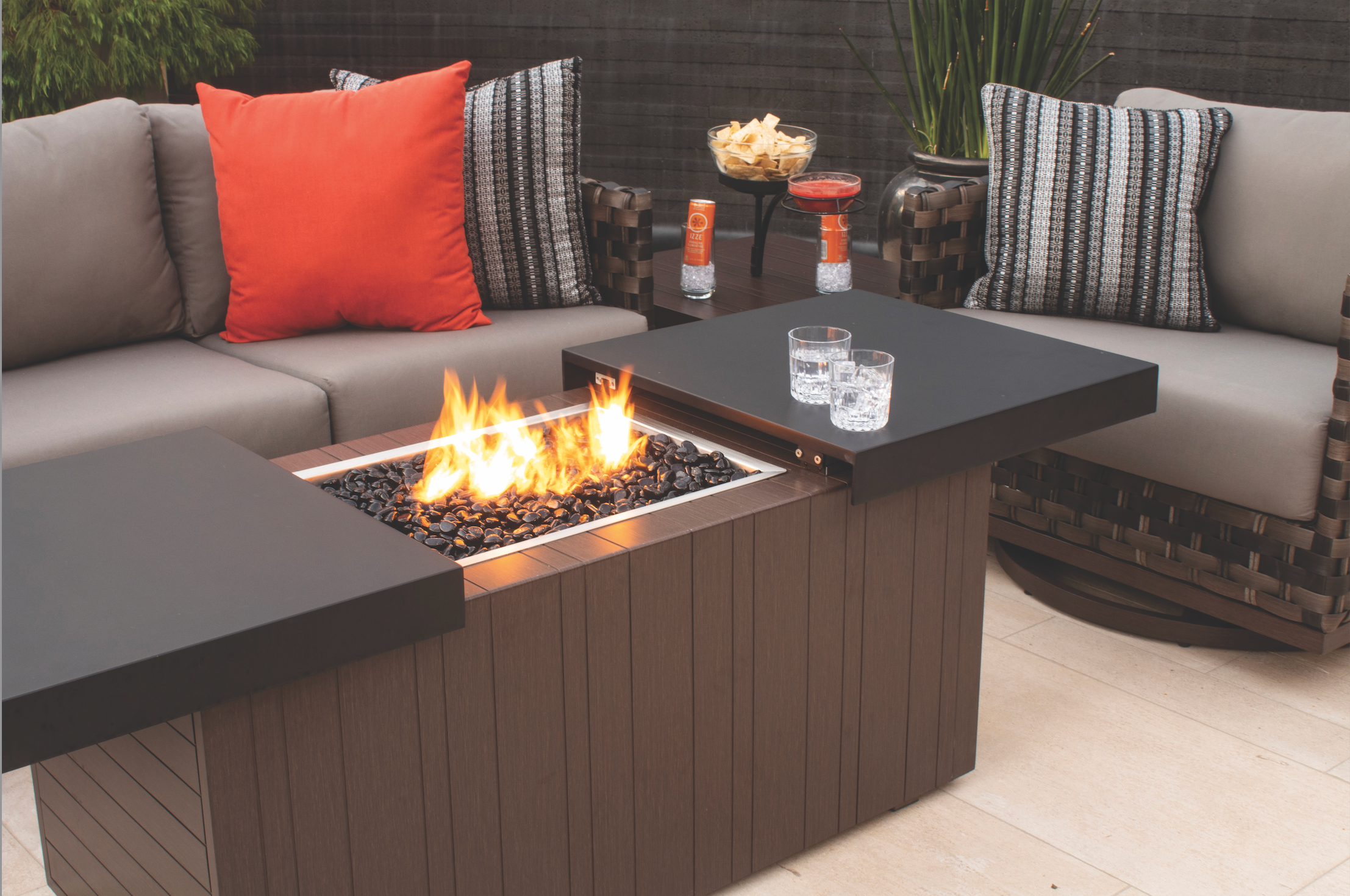 End table fire pit store